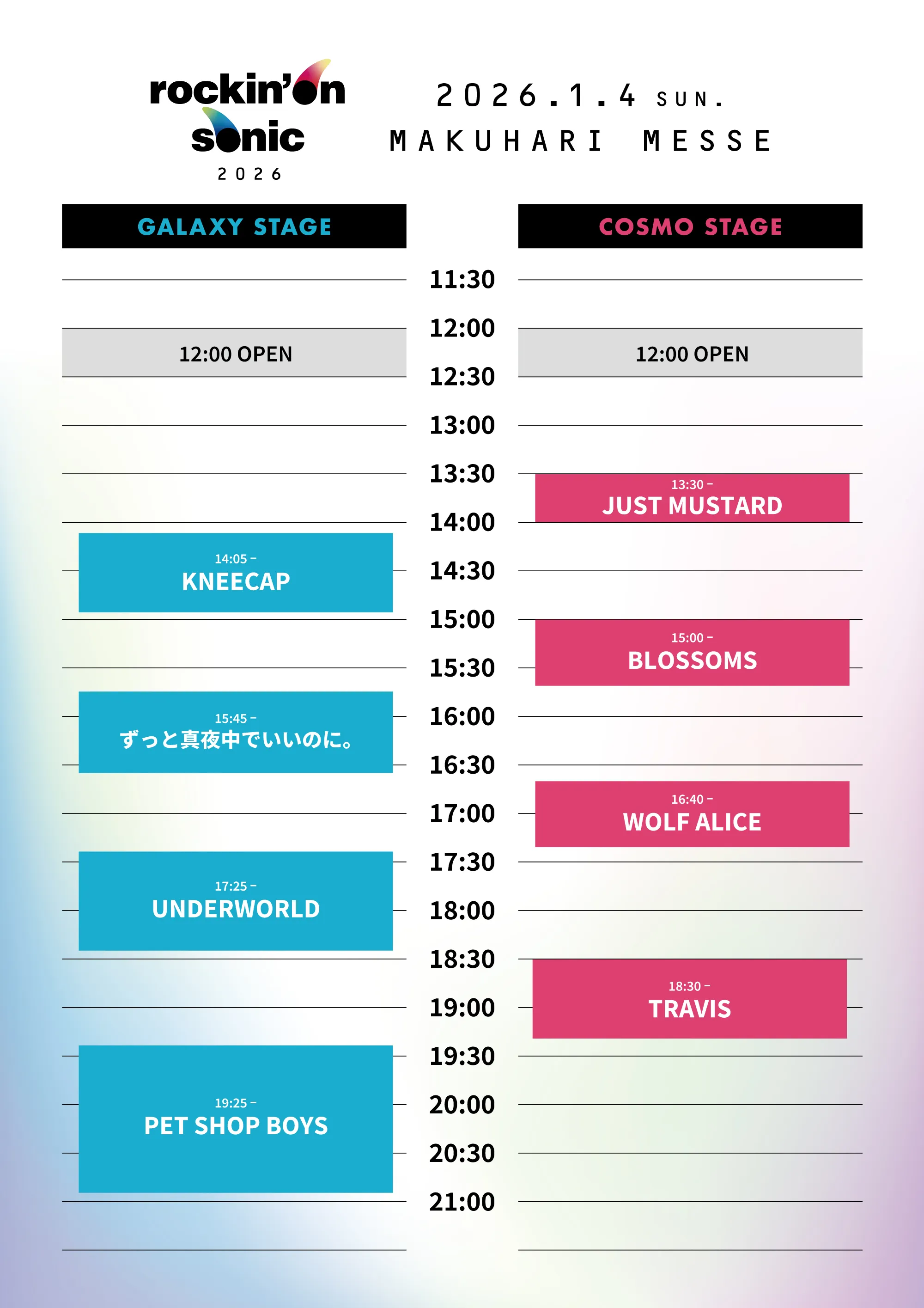 TIMETABLE | rockin’on sonic 公式サイト